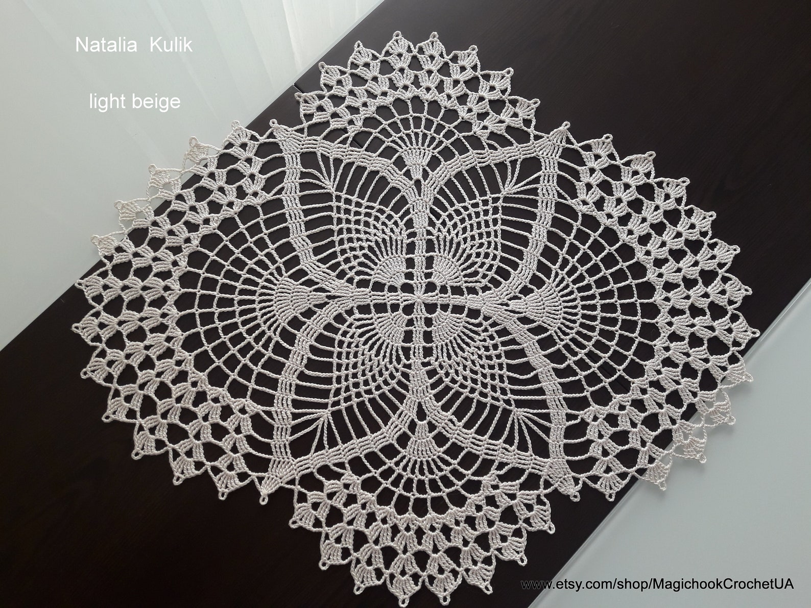 Crochet Oval Doily White Oval Doily Lace Napkin Table - Etsy