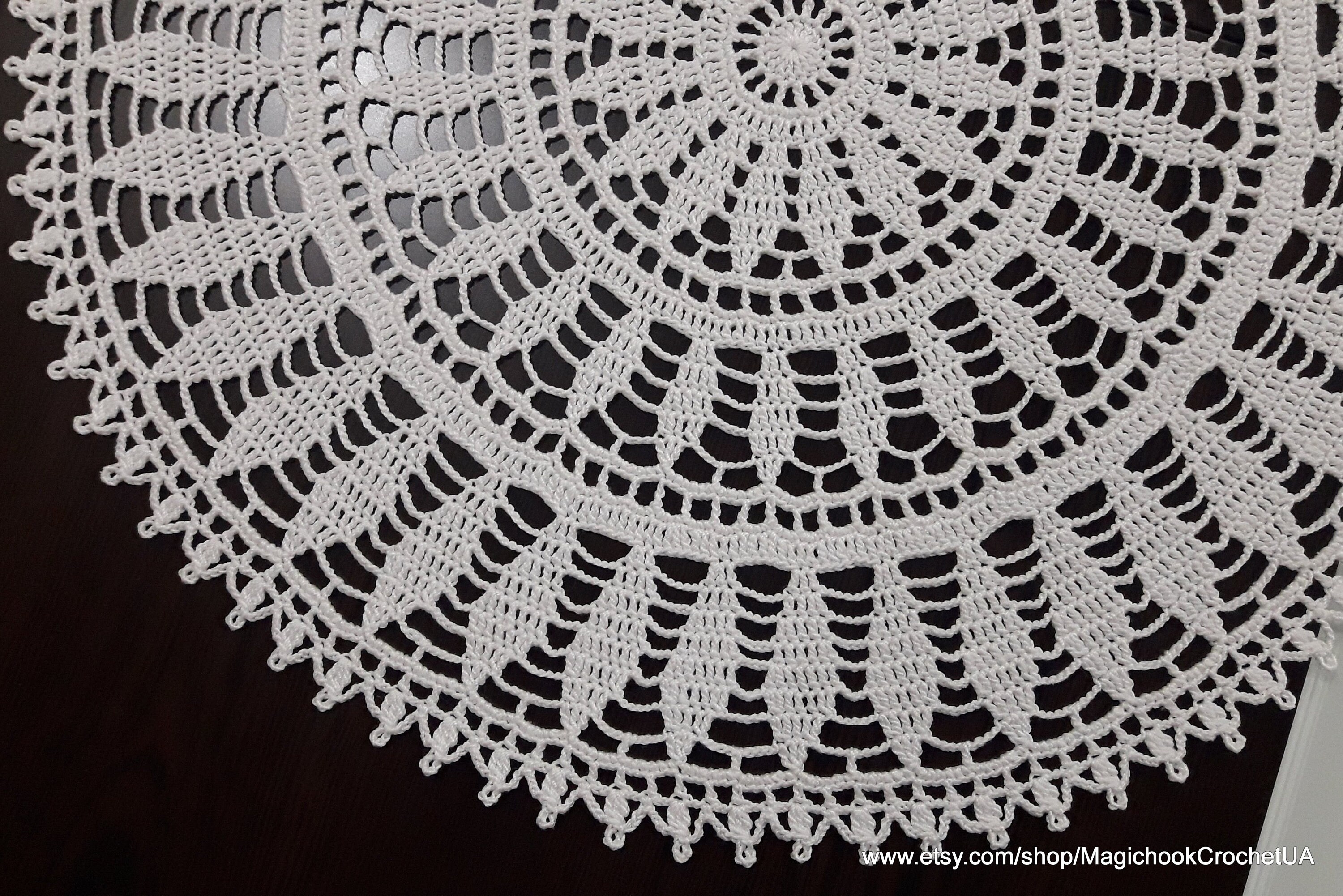 Crocheted Gray Doily for Table Decor Handmade Home - Etsy