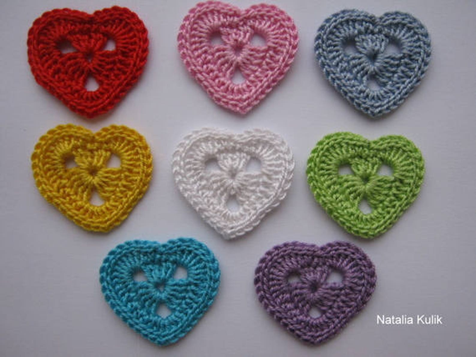 Сrochet Heart Pattern PDF Pattern Heart Аpplique Ornament | Etsy