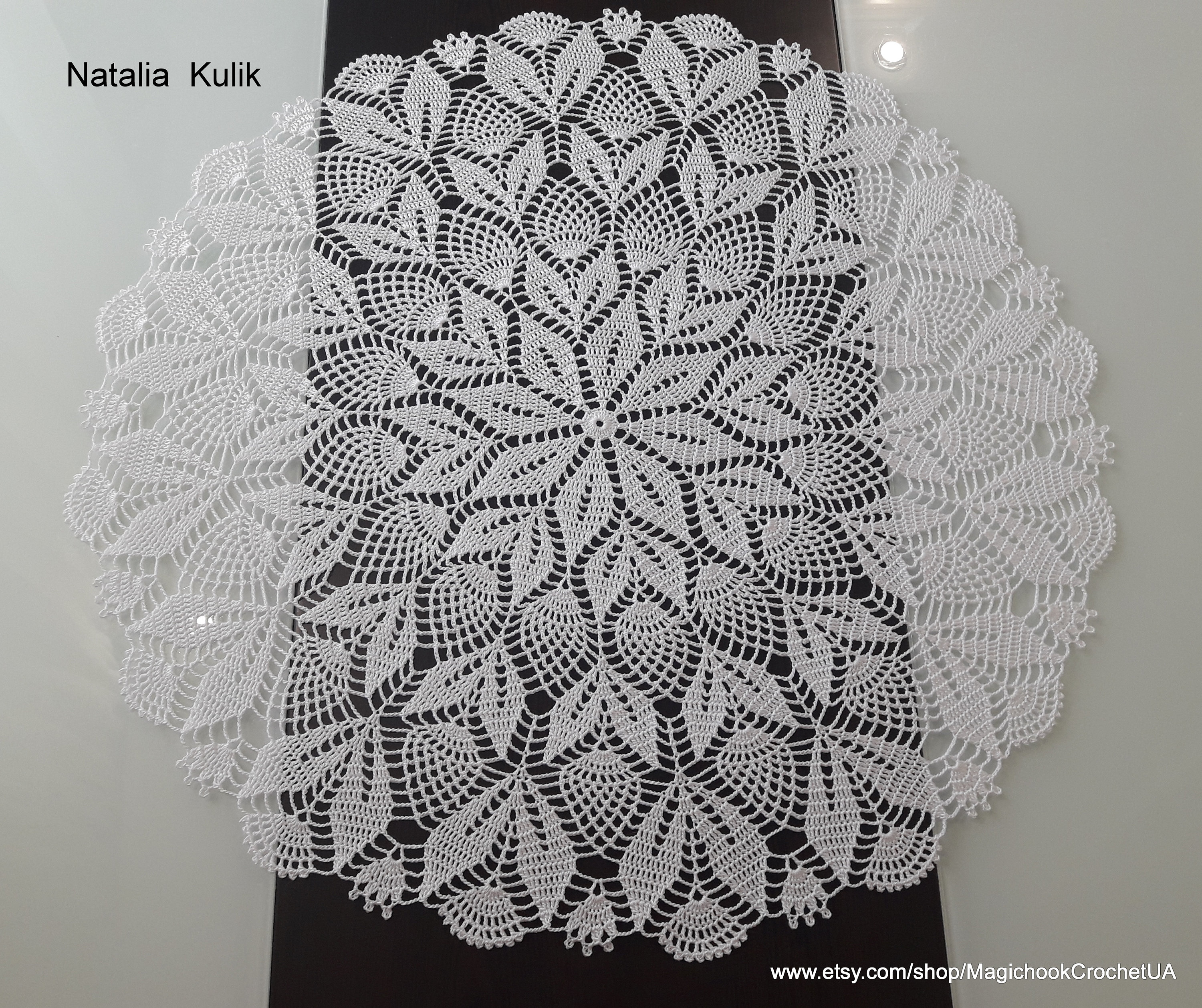 Crochet Doily Lace Napkin Round White Doilies Knitted Tablecloth Open ...