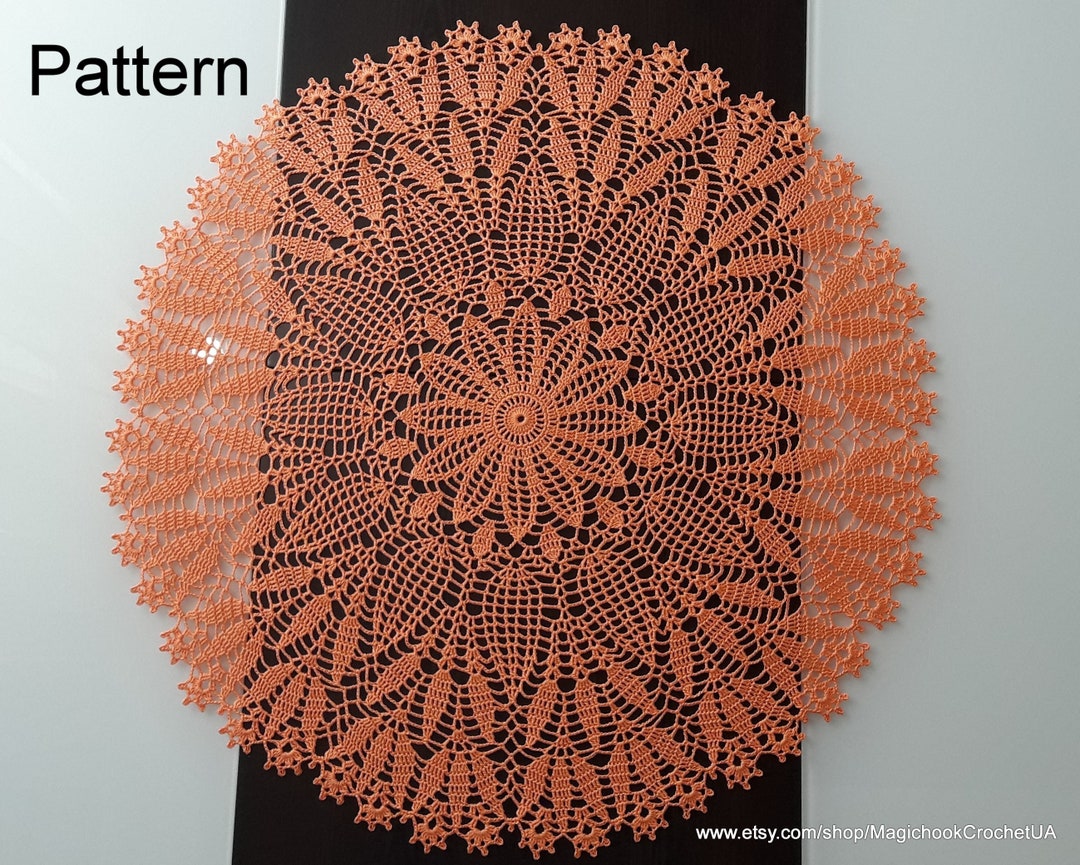 Crochet Large Doily Pattern Diagram Only, Digital PDF Home Vintage ...