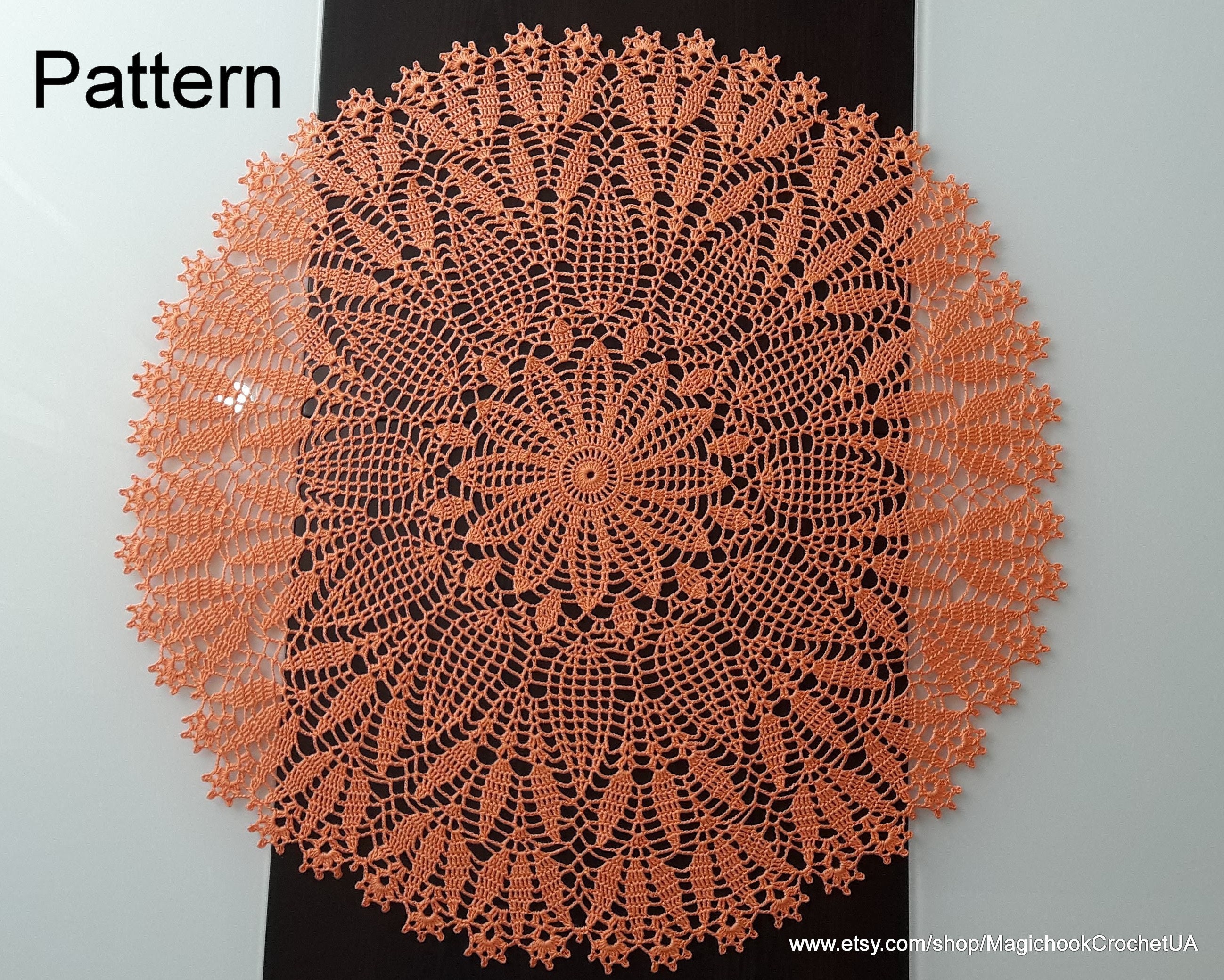 Crochet Large Doily Pattern Diagram Only Digital PDF Home - Etsy