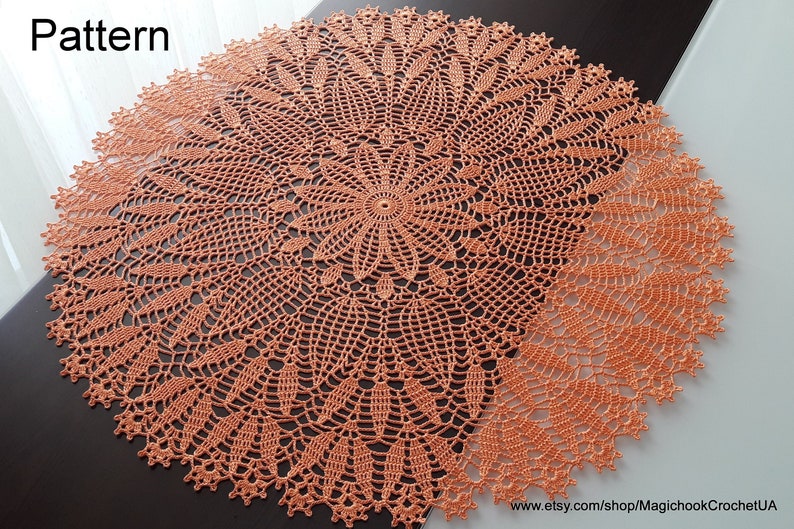 Crochet Large Doily Pattern Diagram Only Digital PDF Home - Etsy