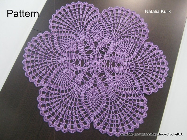 Crochet Doily Pattern Diagram Only PDF Chart Table Center - Etsy