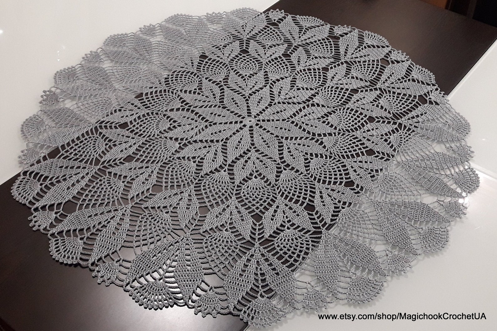 Crochet Doily Lace Napkin Round White Doilies Knitted Tablecloth Open ...
