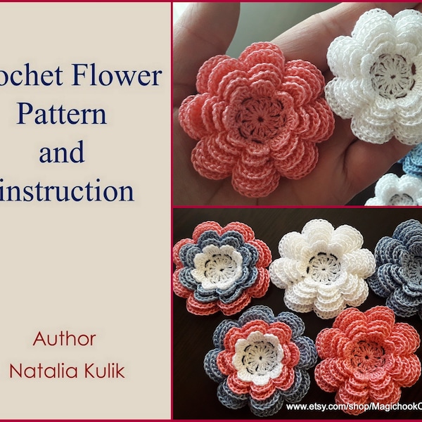 Crochet Flower Pdf - Etsy