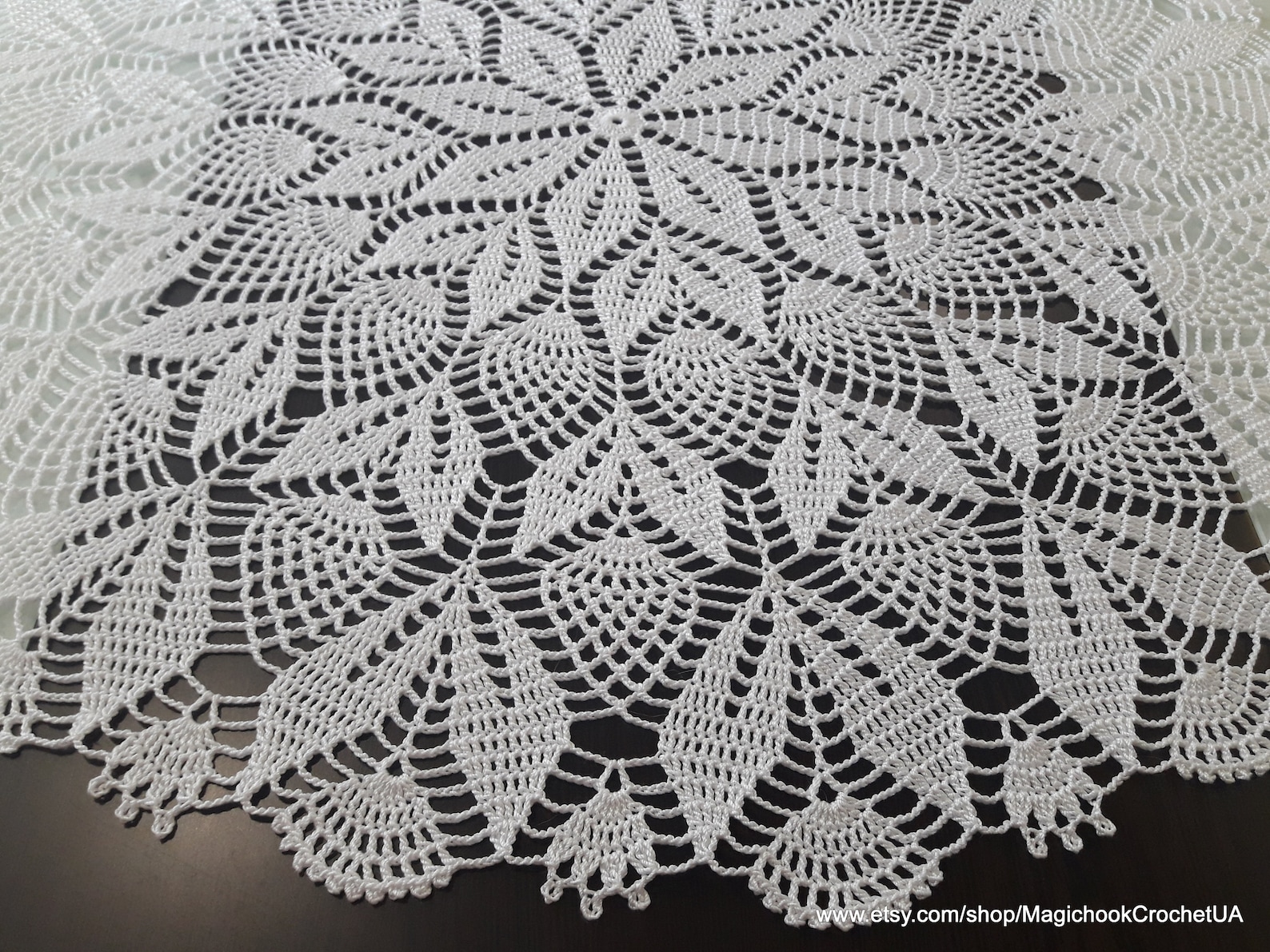 Crochet Doily Lace Napkin Round White Doilies Knitted Tablecloth Open ...