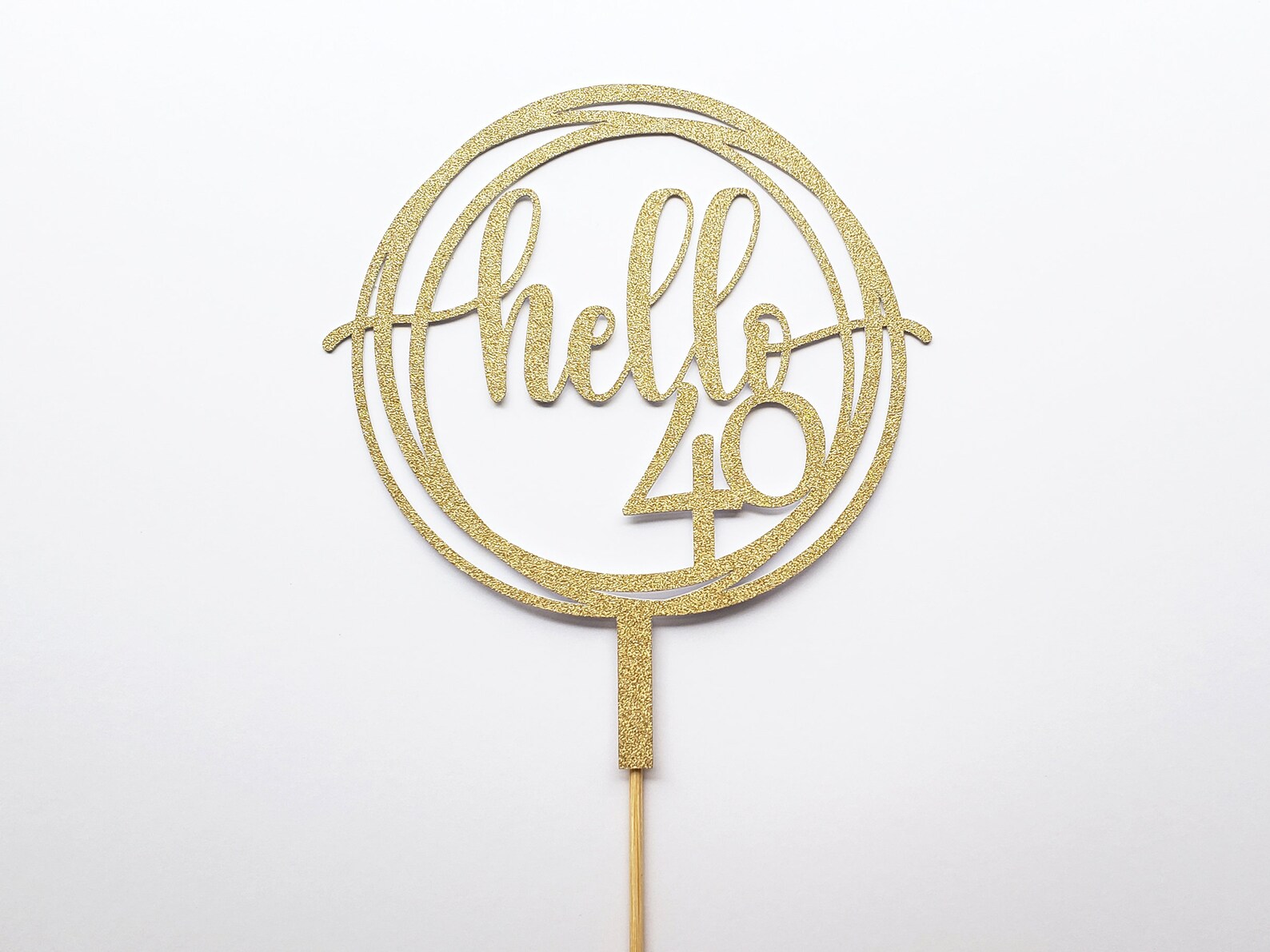Hello 40 Cake Topper/birthday Topper/40th Birthday Party/cake - Etsy
