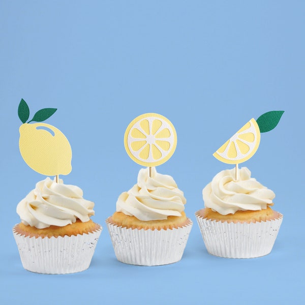 Lemon Cupcake Topper - Etsy
