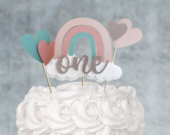 One Cake Topper Black Glitter for Smash Cake - Etsy