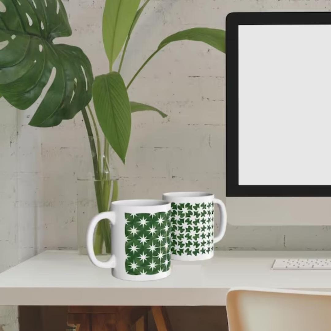 Geometric Coffee Cup for Office Mug Patterned Gift for Employees - Etsy