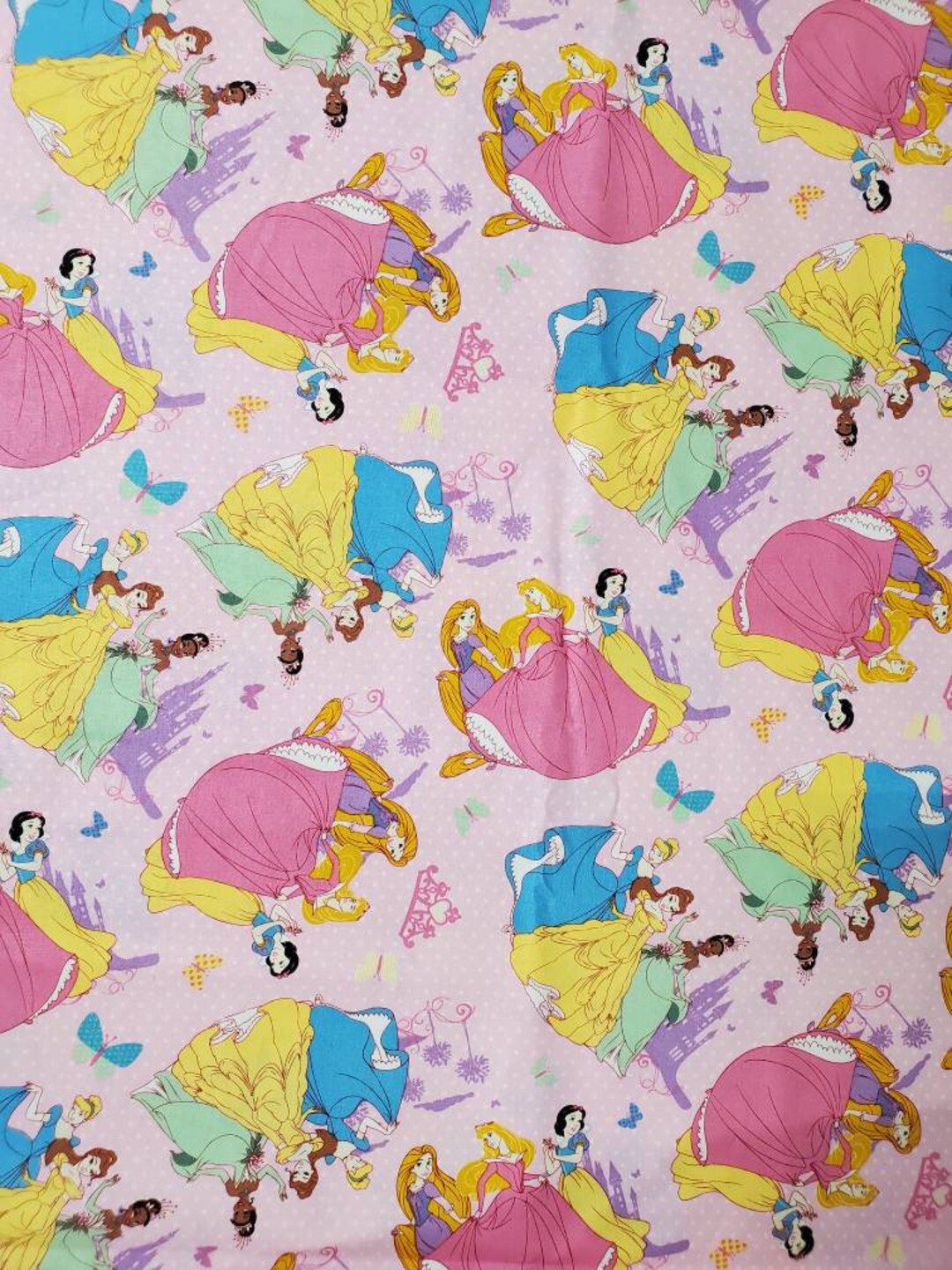 Disney Multi Princess Cotton Fabric by the Yard or 1/2 Yard or Fat ...