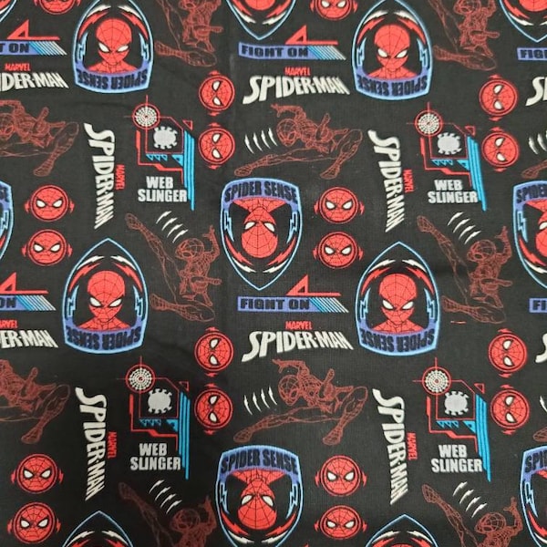 Spiderman Fabric - Etsy