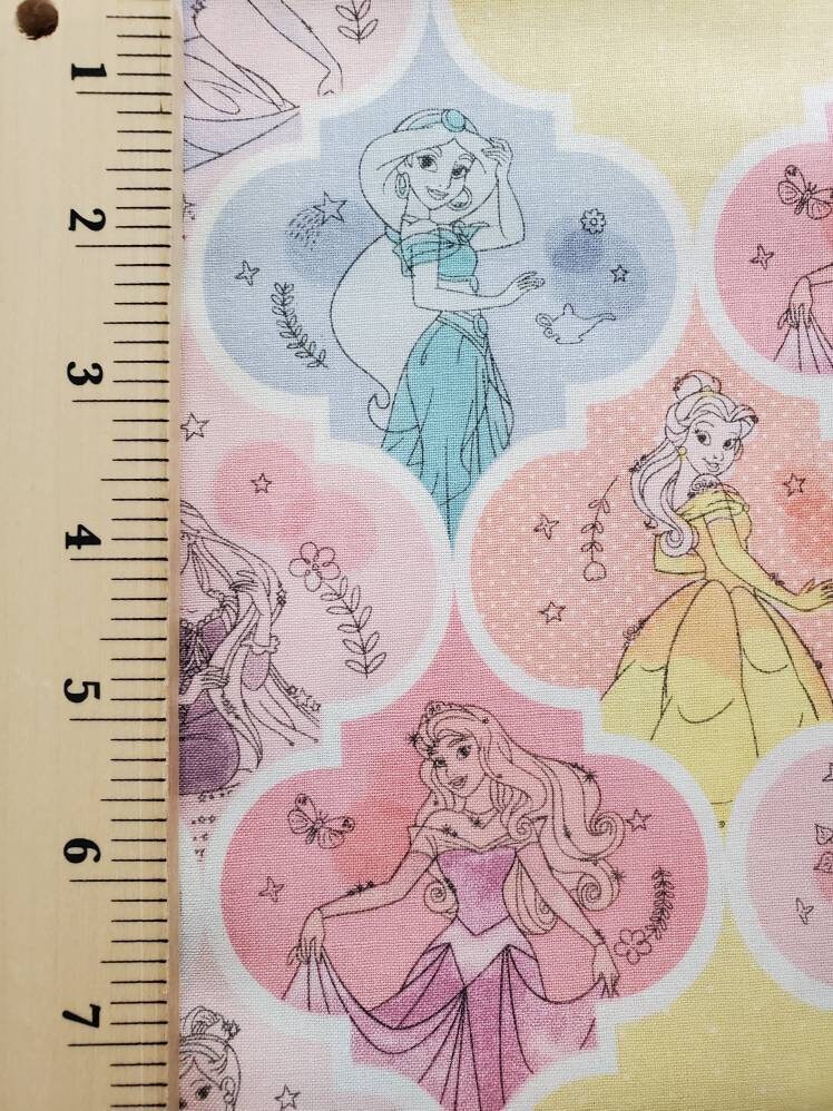 Disney Pretty Princess Patch 100% Cotton Fabric by the Yard | Etsy