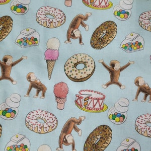 Curious George Cotton Fabric by the Yard, Half Yard, Fat Quarter ...