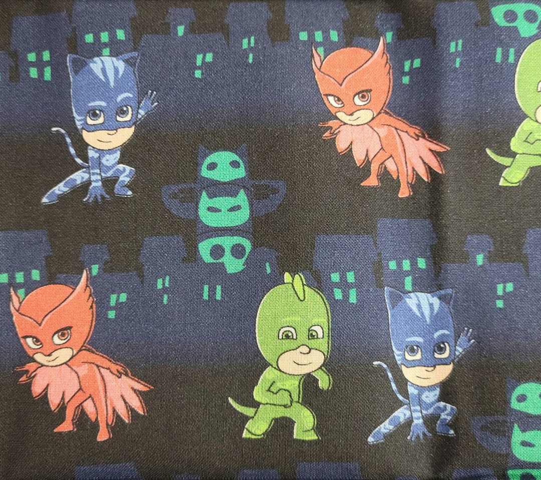 PJ Masks Cotton Fabric by the Yard , Half Yard , or Fat Quarter - Etsy