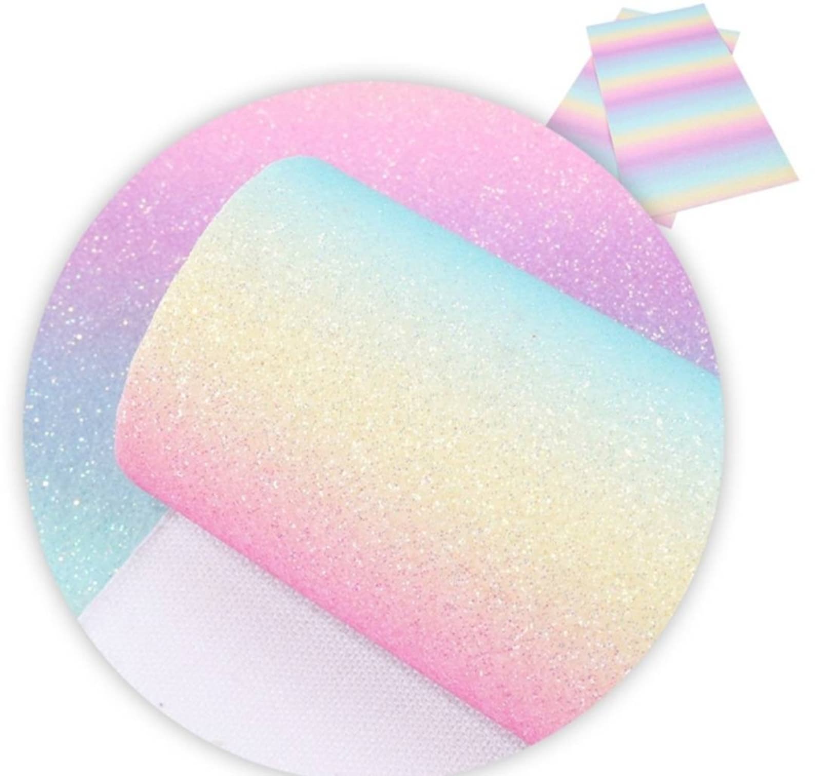 Glitter Ombre Pastel Rainbow Vinyl Sheets Faux Leather Sheets, Fall ...
