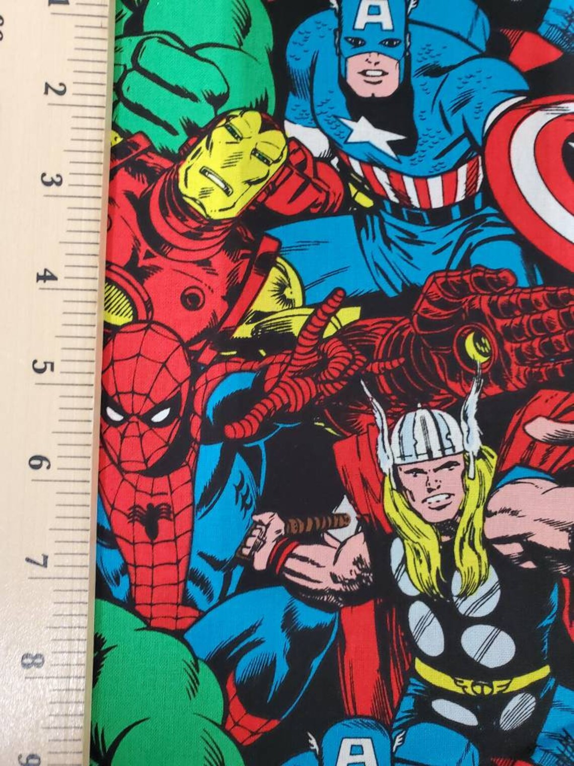 Marvel Avengers Superhero Cotton Fabric by the Yard or 1/2 Yard Iron ...