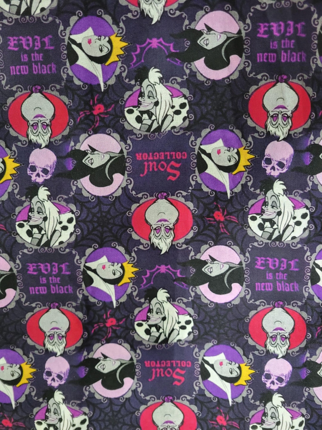 Magical Villain Character Regular Scale 100 % Cotton Fabric by the Yard ...