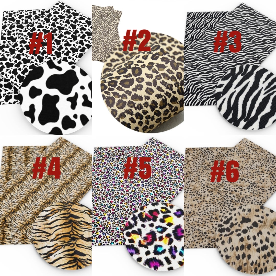 Animal Print Faux Leather Sheets, Synthetic, Bow Making, Jewelry Making ...