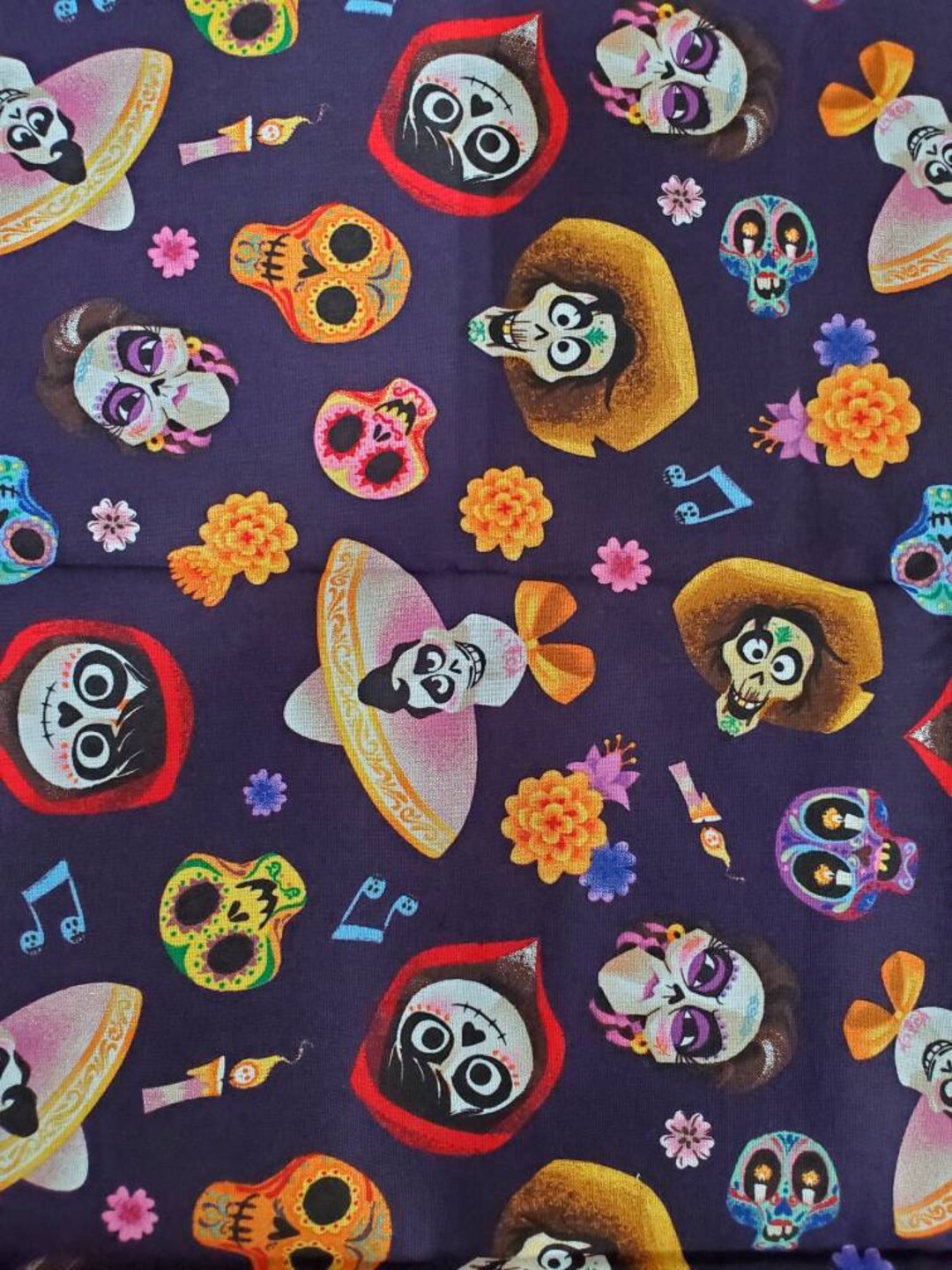 Disney Coco Cotton Fabric by the Yard or 1/2 Yard or Fat - Etsy