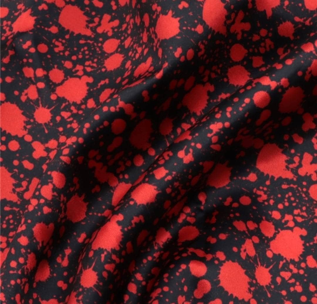 Blood Splatter 56" Wide 100% Cotton Woven Fabric by the Yard, 1/2 Yard ...