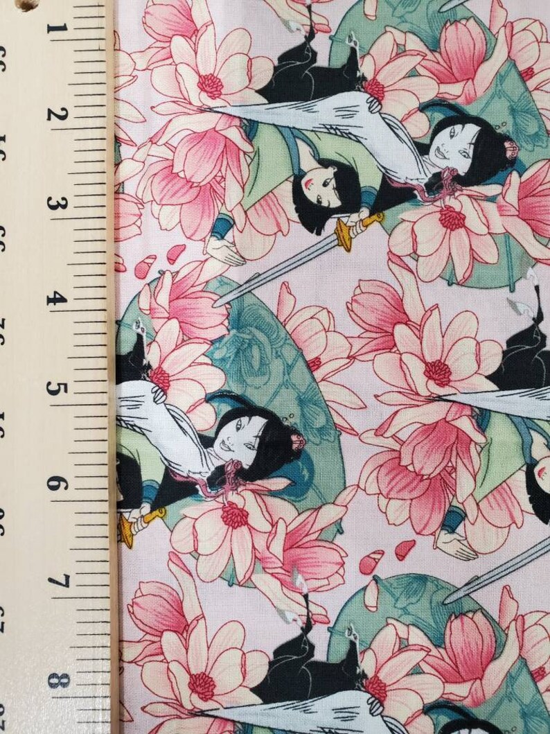 Disney Mulan Cotton Fabric by the Yard or 1/2 Yard or Fat Quarter - Etsy