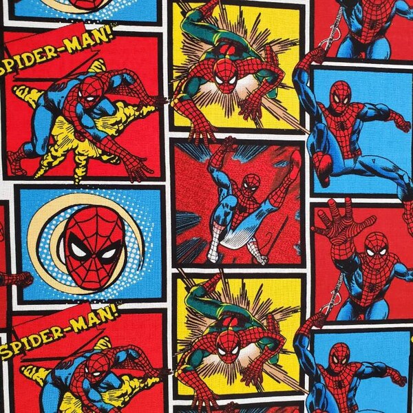 Spiderman Fabric - Etsy