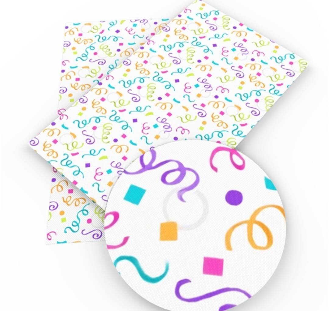 Party Confetti Faux Leather Sheets, Synthetic Leather Sheets, Bow ...
