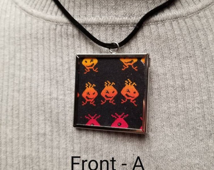 Space Invader Laser Cut Alien Charm Necklace - Etsy Canada
