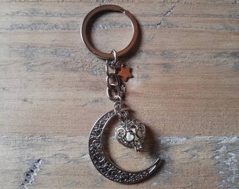 Half Moon Keychain - Etsy