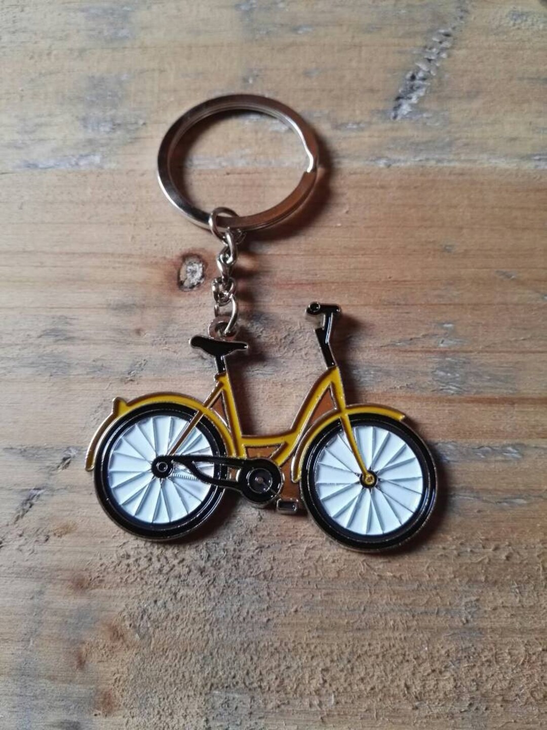 Yellow Bicycle Keychain Holland Souvenir Netherlands Pendant Bicycle ...