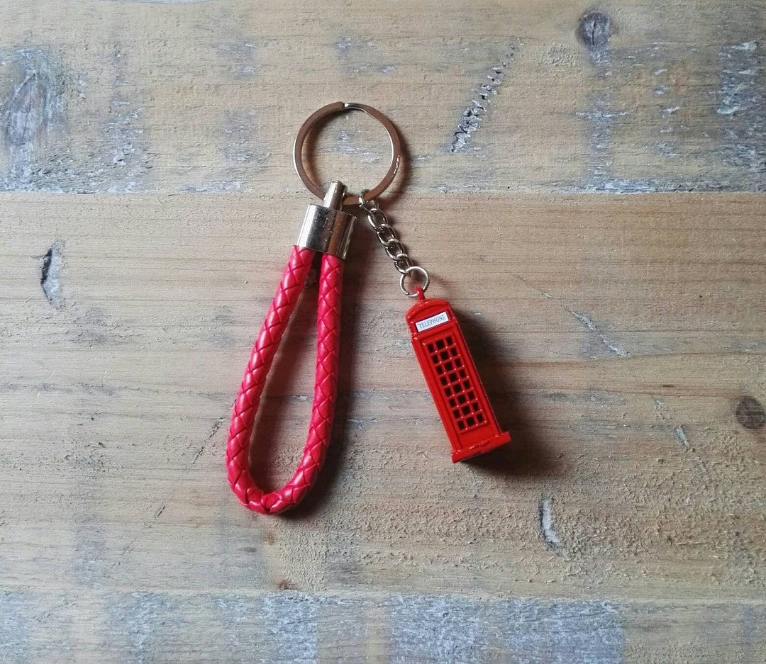 London Keychain British Telephone Box Keychain England Countries ...
