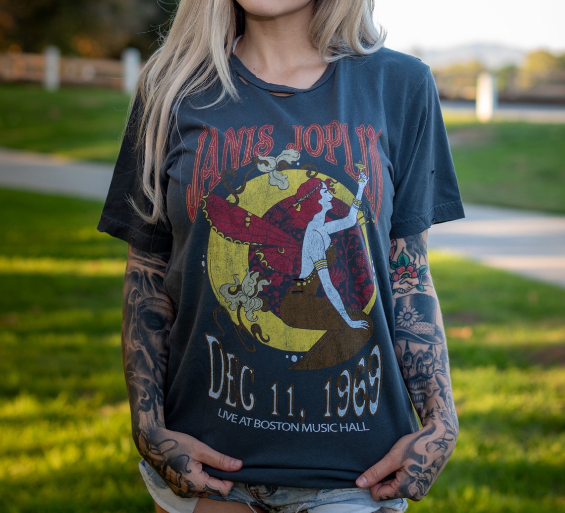 JANIS Joplin-nouveau Boston Music Hall Destroyed Unisex Tee - Etsy UK