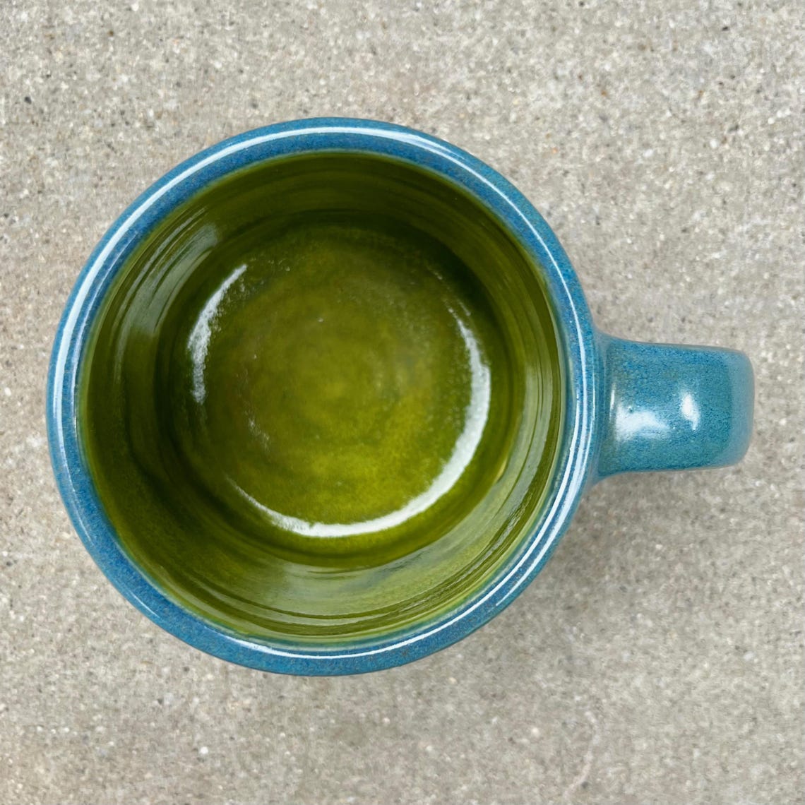 Turquoise and Moss Green Hedgehog Mug // 18 Oz Mug, Coffee Mug, Hot ...