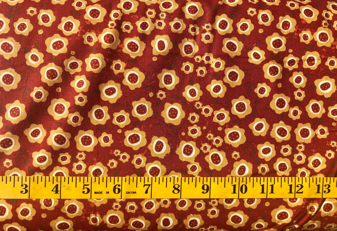 Clothworks Sunny Days by Dan Dipaolo Y3307 51 Brick Viney Floral Cotton ...