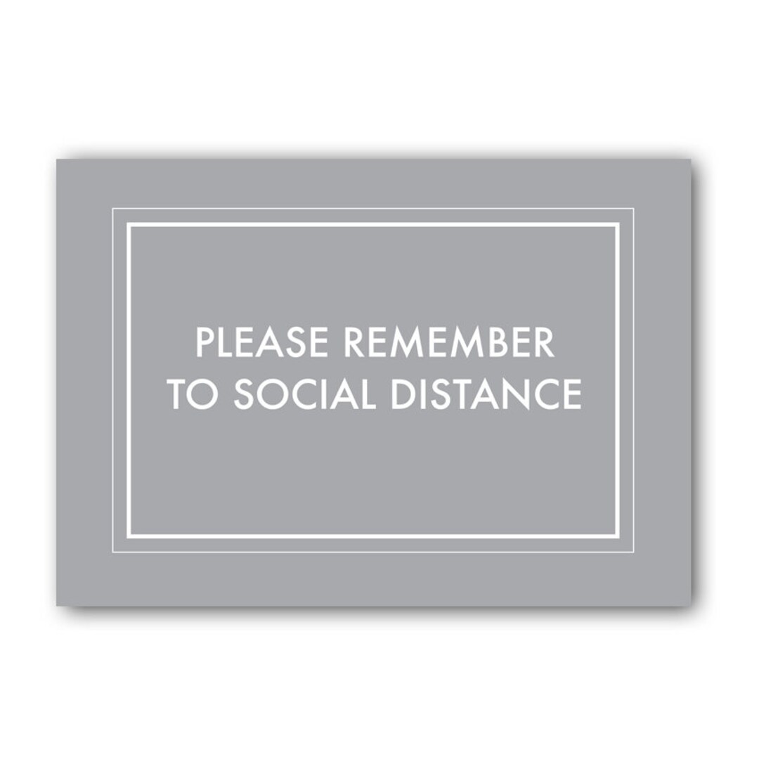 Please Remember to Social Distance Sign, Social Distancing Sign, Social ...