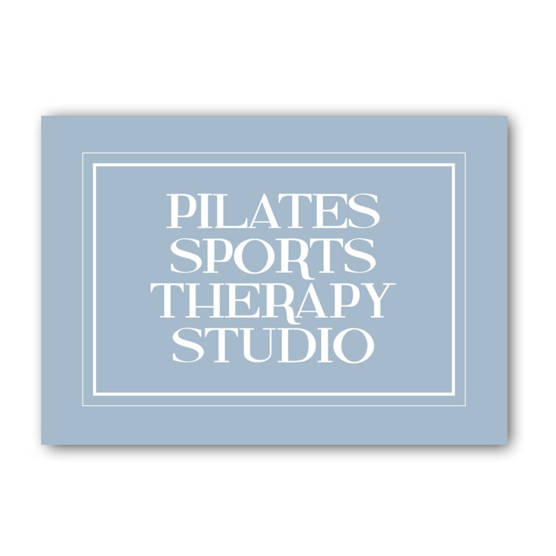 Pilates Sports Therapy Studio Sign, Pilates Sign, Sports Therapy Sign ...