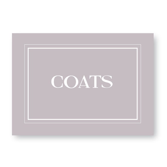 Coats Door Sign Coats Sign Cloakroom Sign Cloakroom Door | Etsy UK