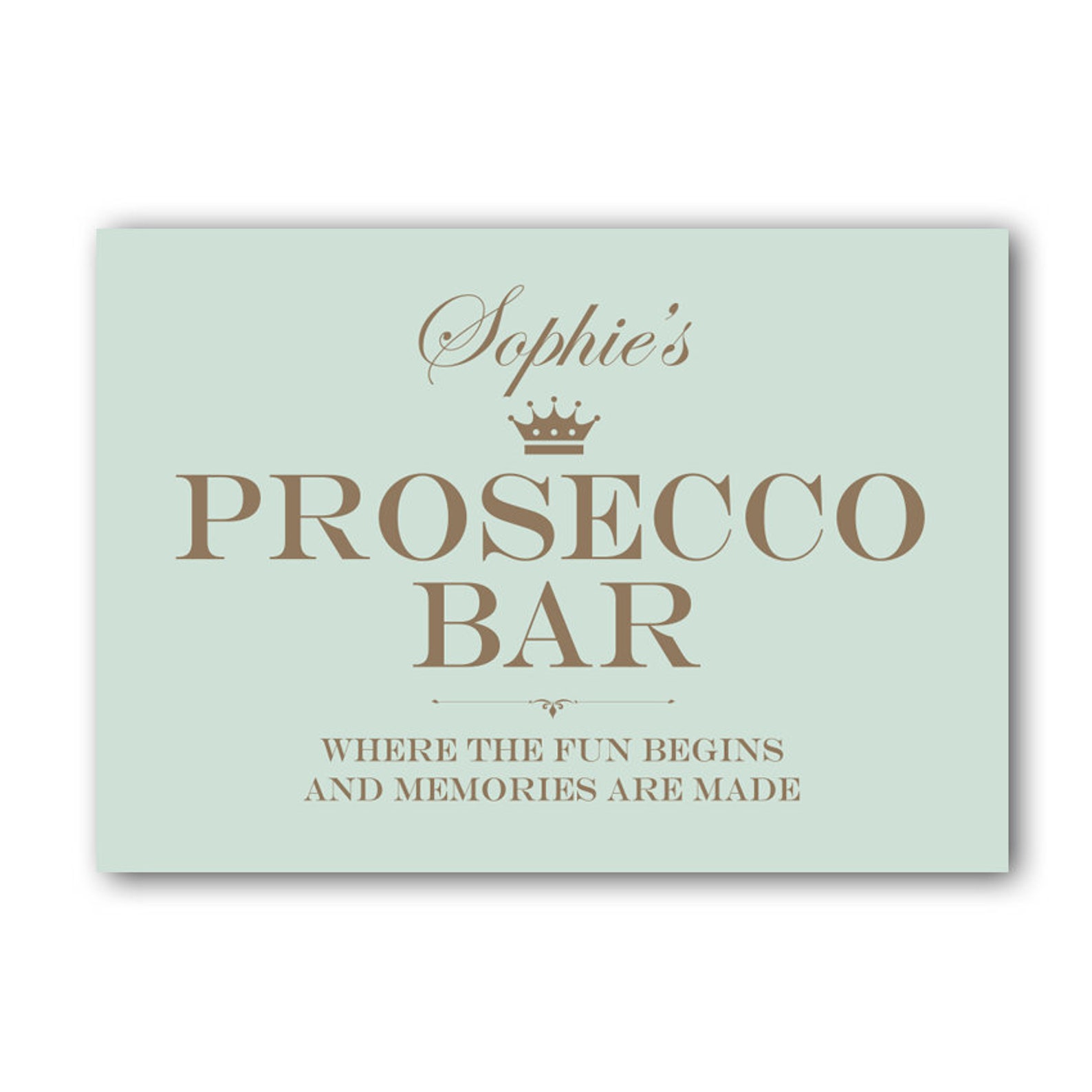 Prosecco Bar Sign Prosecco Sign Personalised Prosecco Sign - Etsy UK