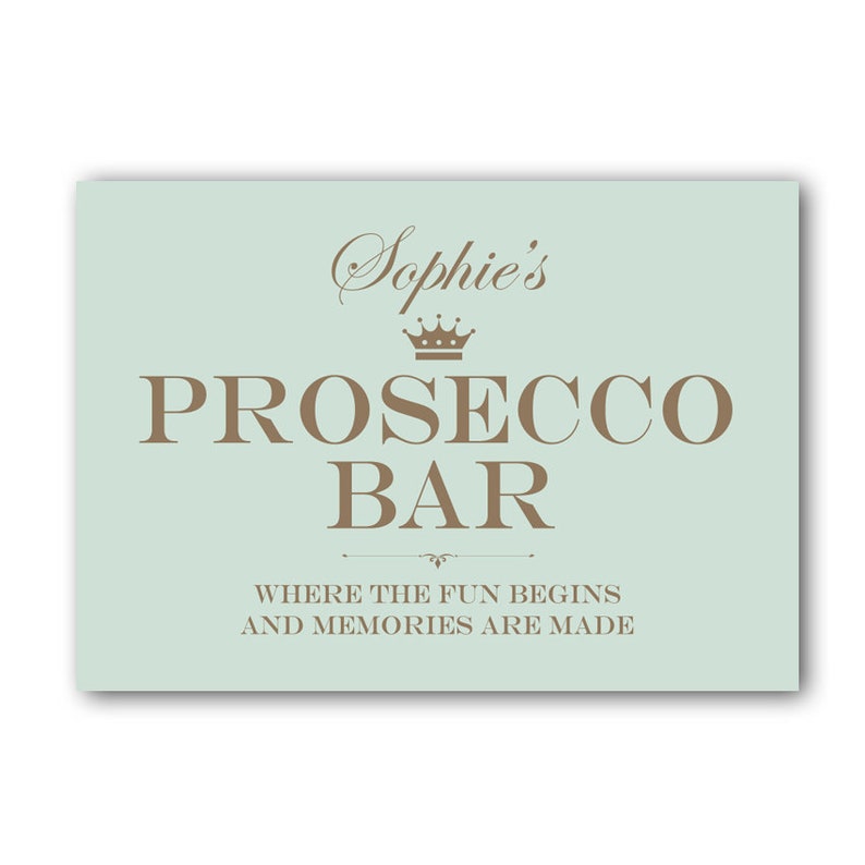 Prosecco Bar Sign Prosecco Sign Personalised Prosecco Sign - Etsy UK