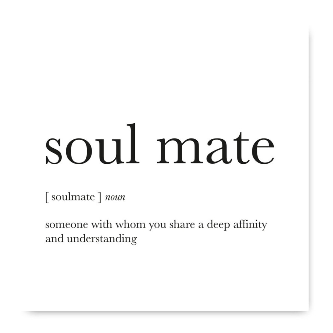 Soul Mate Noun Card, Best Friend Card, Bestie Card, Best Friend Noun ...