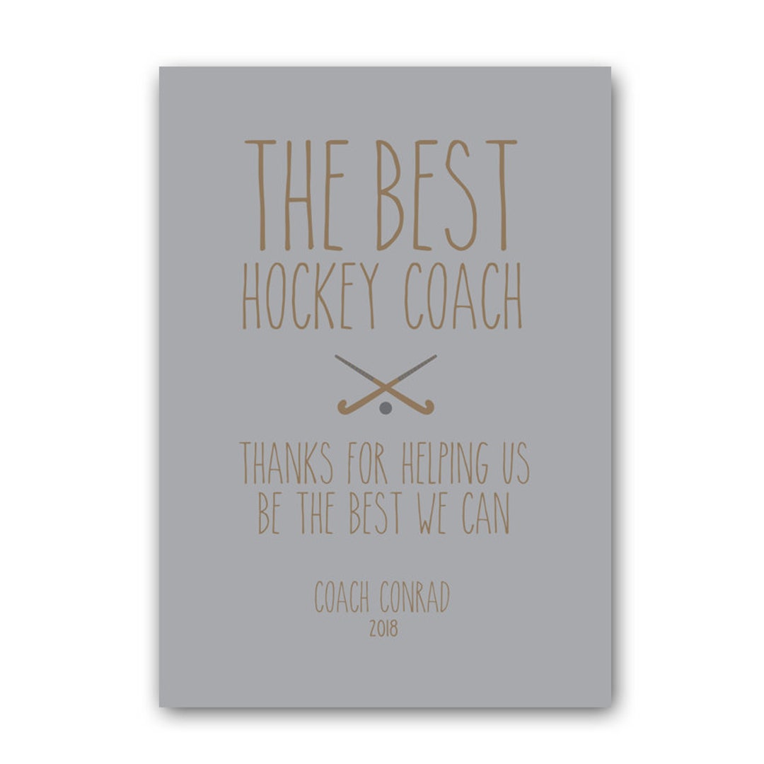 The Best Hockey Coach Sign, Hockey Coach Gift, Hockey Sign, Hockey Gift ...