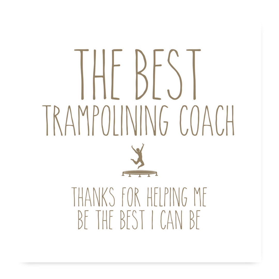 The Best Trampolining Coach Card, Trampolining Card, Trampoline Coach ...