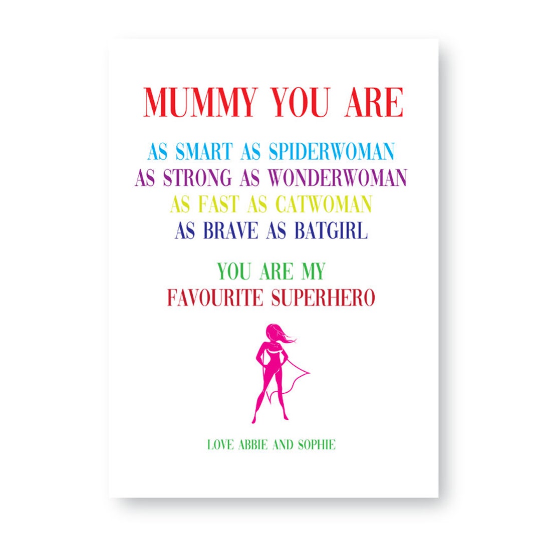 Personalised Mummy Sign, Mummy Superhero Sign, Superhero Sign for Mummy ...