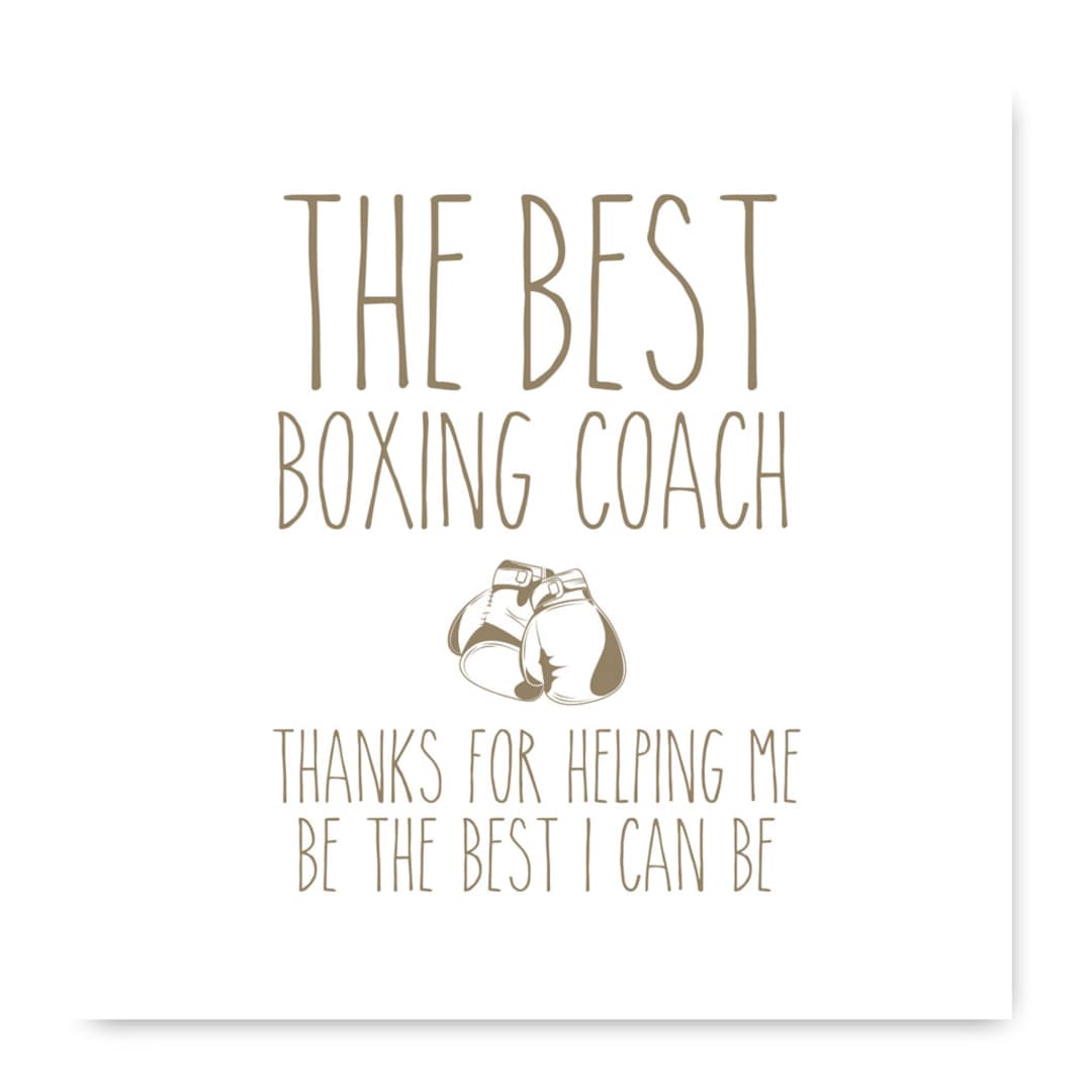 The Best Boxing Coach Card, Boxing Coach Card, Boxing Instructor Card ...
