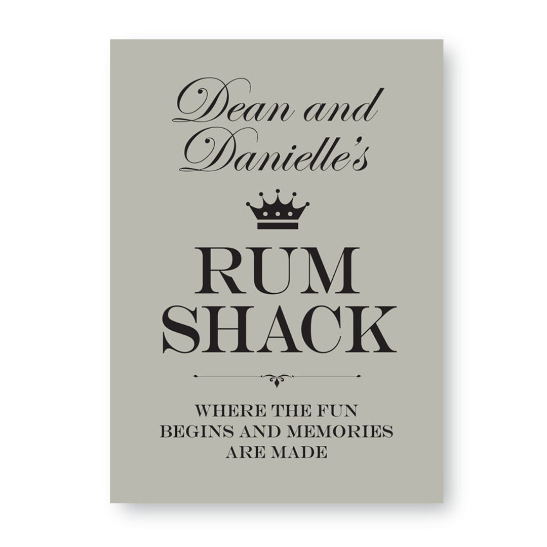 Personalised Rum Shack Sign, Rum Shack Sign, Personalised Rum Sign ...