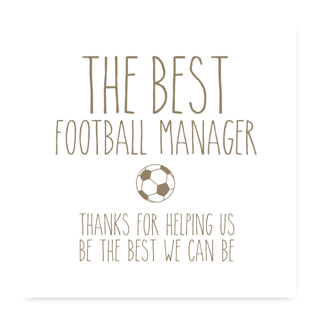 The Best Football Manager Card, Football Manager Card, Thank You Card ...