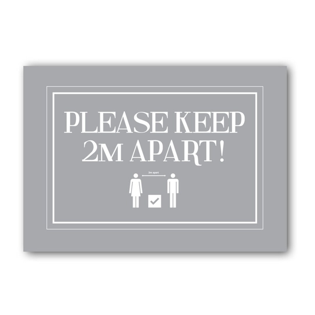 Please Keep 2M Apart Sign, Social Distance Sign, Please Keep Your ...