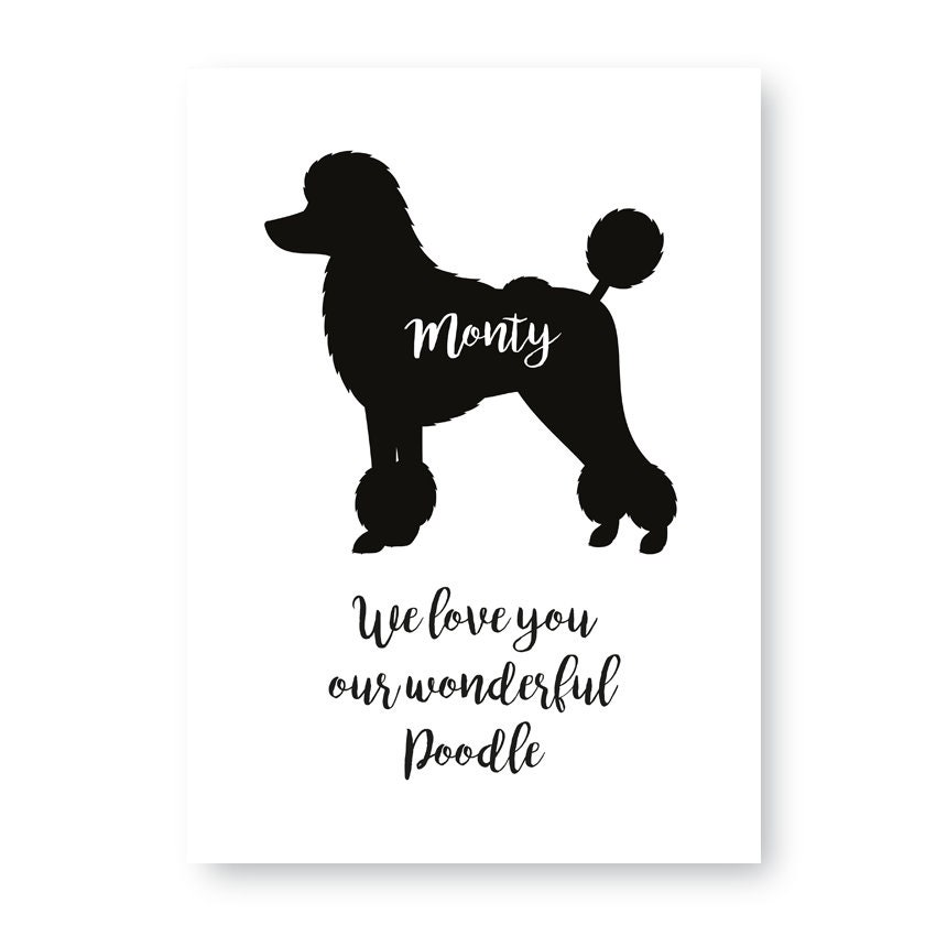 Poodle Dog Sign Poodle Dog Print Personalised Poodle Dog - Etsy UK